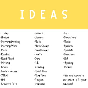 Classroom Daily Schedule Magnets Back to School Decor Daily Visual ...