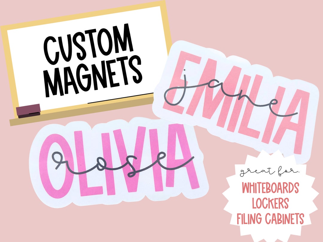 Custom Name Magnets Locker Magnet Whiteboard Magnet Personalized Magnet ...