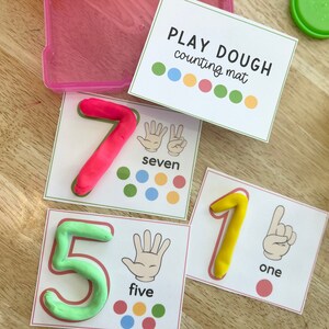 Play Dough Counting Mat Prek Counting Activity Manipulation and Fine ...