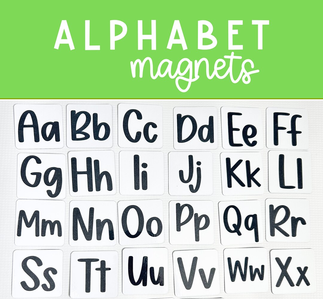 ABC Magnets Alphabet Posters Classroom Decor Whiteboard - Etsy