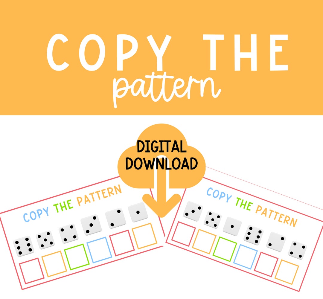 Pattern Work Prek Fine Motor Task Box Digital Download Low Prep ...