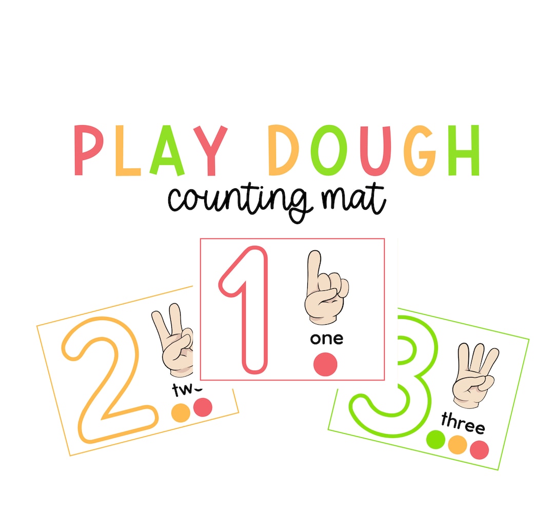 Play Dough Counting Mat Prek Counting Activity Manipulation and Fine ...