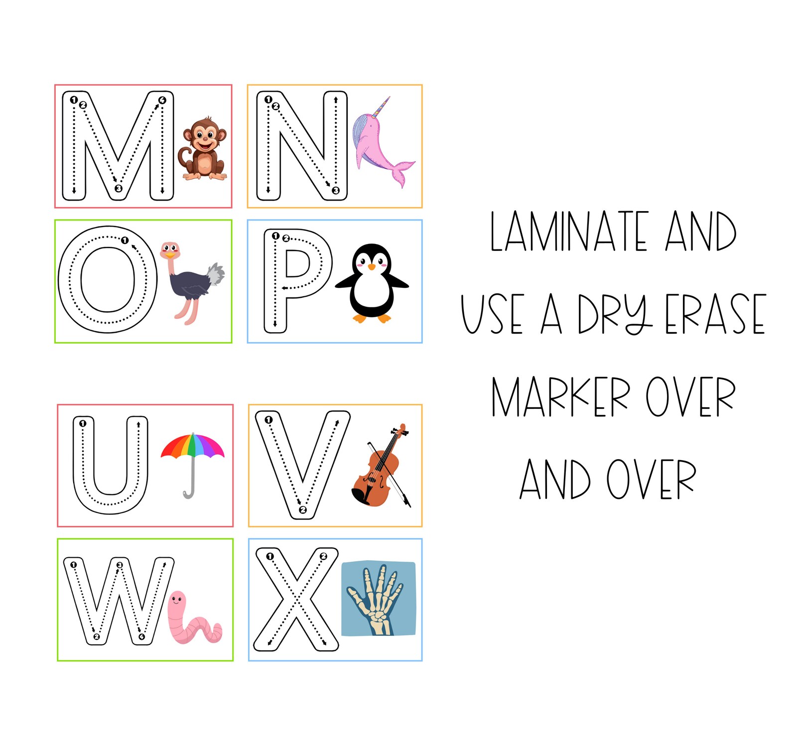 Letter Tracing Alphabet Worksheet Uppercase Letters Prek Centers ...