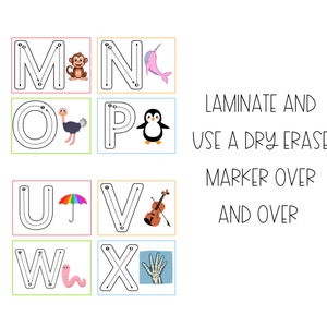 Letter Tracing Alphabet Worksheet Uppercase Letters Prek Centers ...