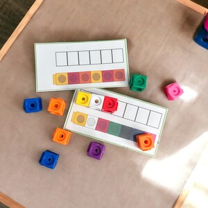 Link Cube Building Pattern Activity Prek Preschool Task Bin Fine Motor ...