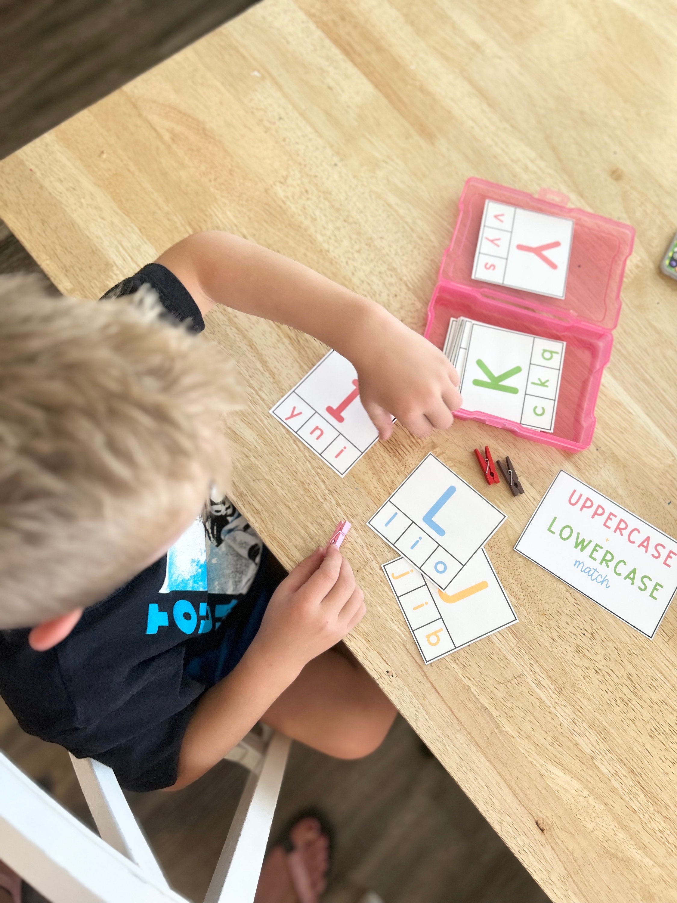 Clip Alphabet Match ABC Game Uppercase and Lowercase Letter Match Task ...
