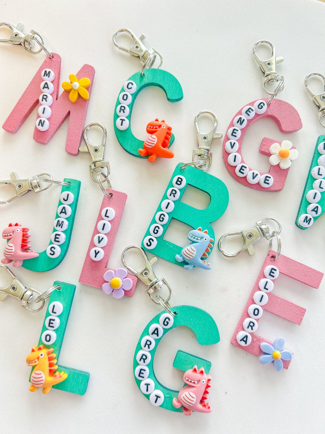 Student Gift Keychain Letter Personalized Gift for Student Preschool ...
