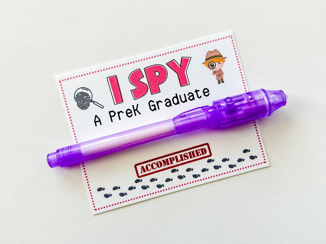 I Spy A Prek Graduate Invisible Ink Pen Spy Pen Graduation Gift for ...