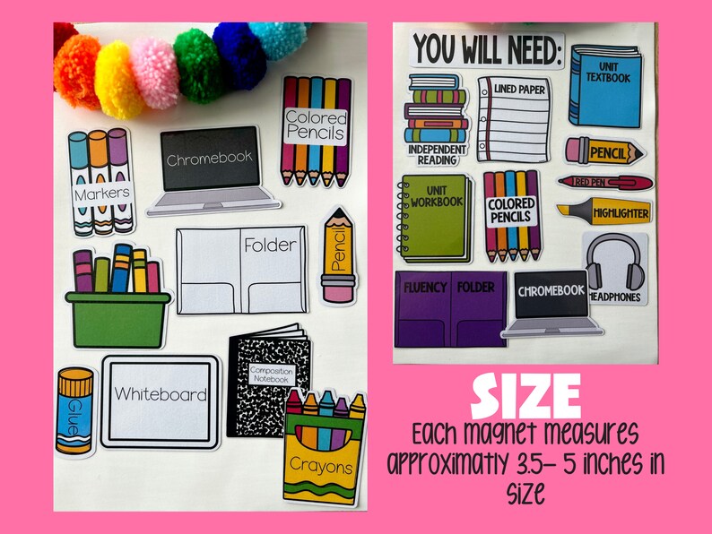 Magnets for Classroom Visual Aid Cards You Will Need School Supplies ...