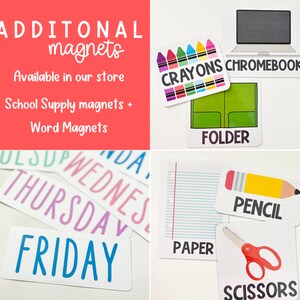 Classroom Daily Schedule Magnets Back to School Decor Daily Visual ...