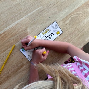 Coloring Activity Pre-k Name Tags Personalized Name Plates for Students ...