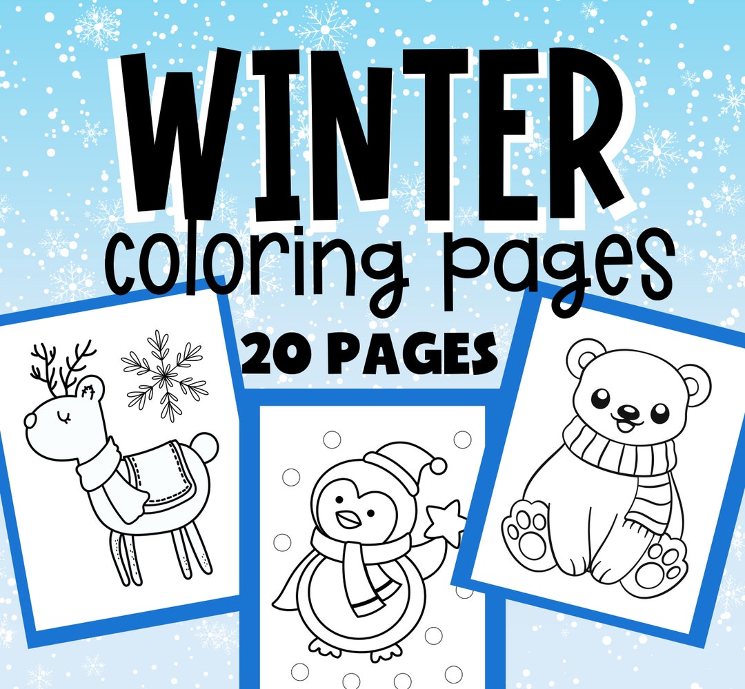 Winter Coloring Pages Preschool Kindergarten Low Prep Festive Activity ...