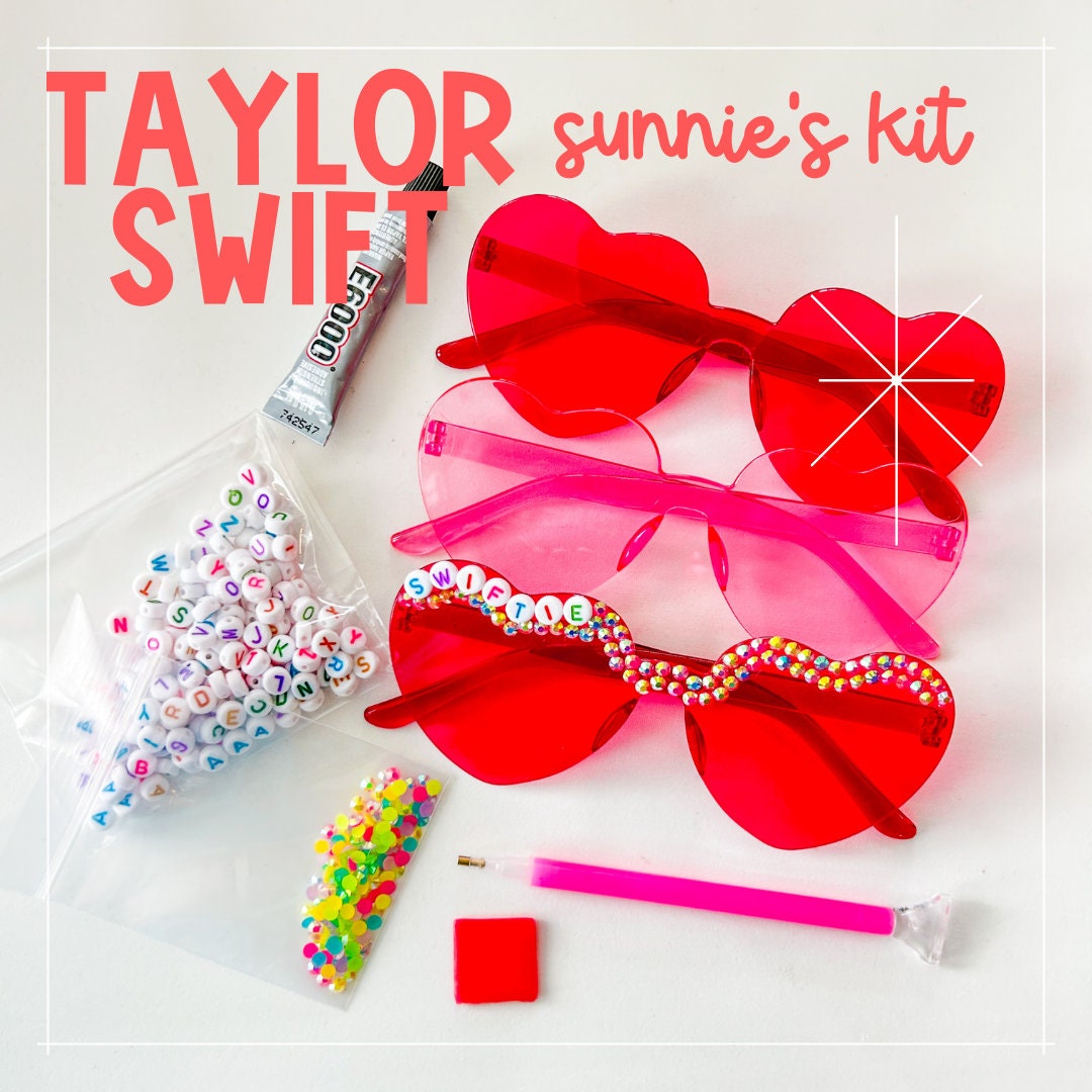 Taylor Swift Sunglasses Kit Decorate Your Own Glasses Eras Tour Party ...