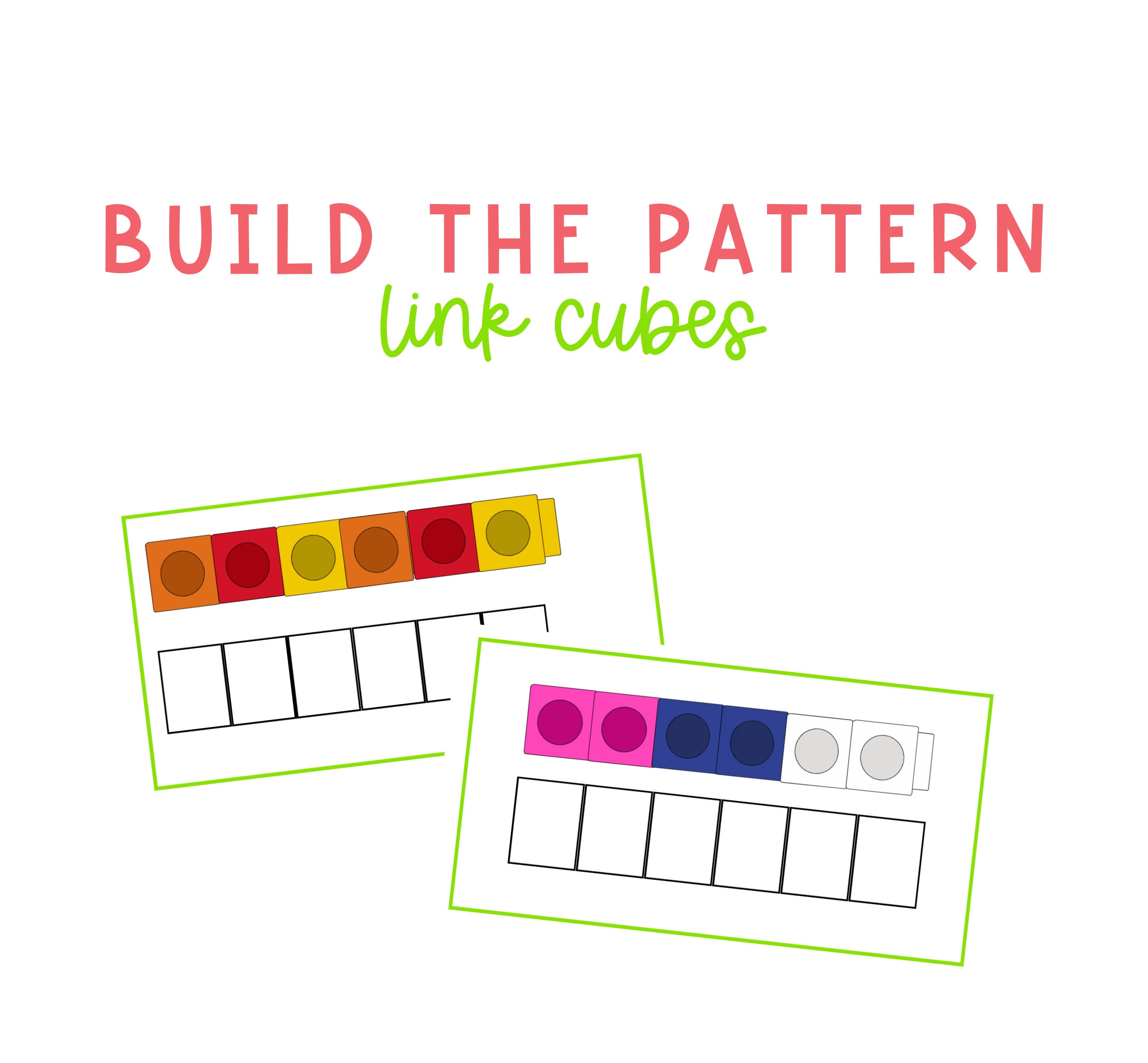 Link Cubes Building Patterns Mathlink Cubes Centers Preschool Prek ...