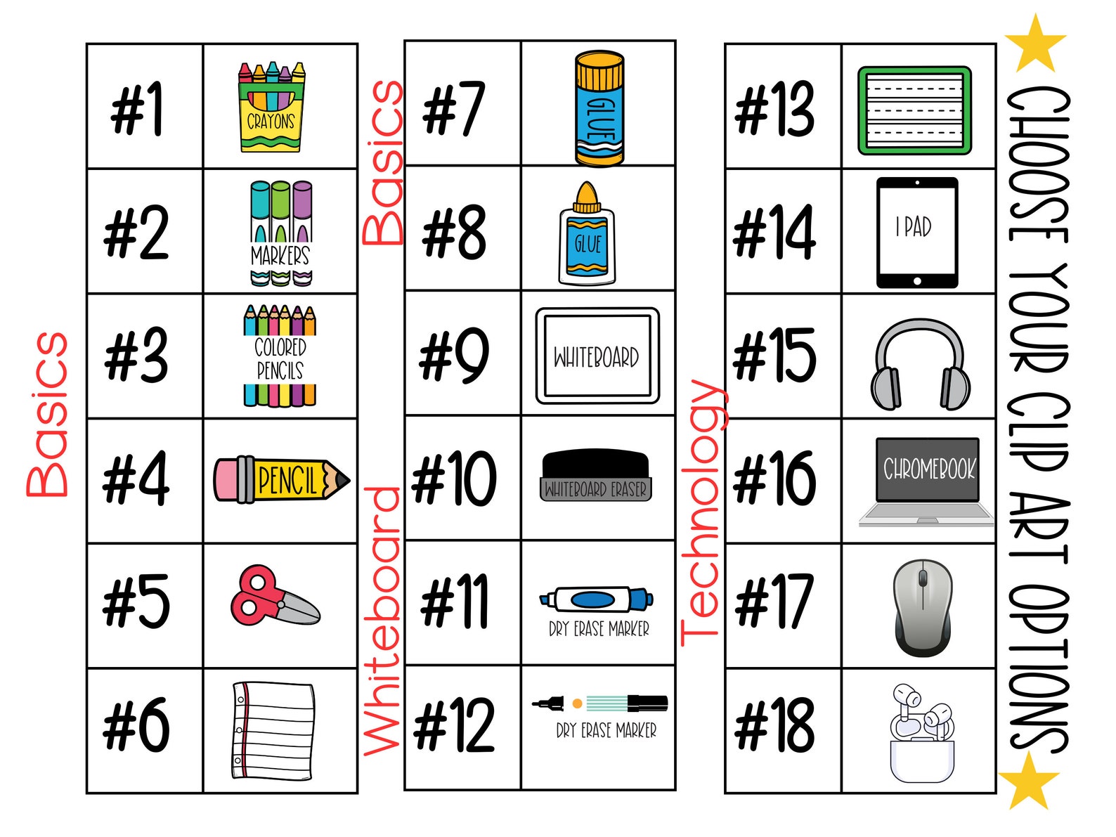 Magnets for Classroom Visual Aid Cards You Will Need School Supplies ...