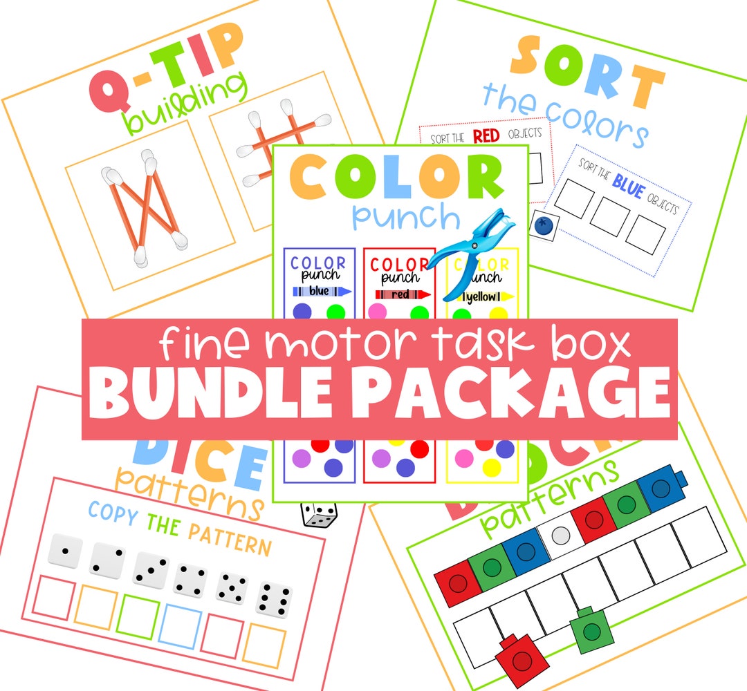 Fine Motor Task Bundle Package Preschool Morning Bin Centers Prek ...