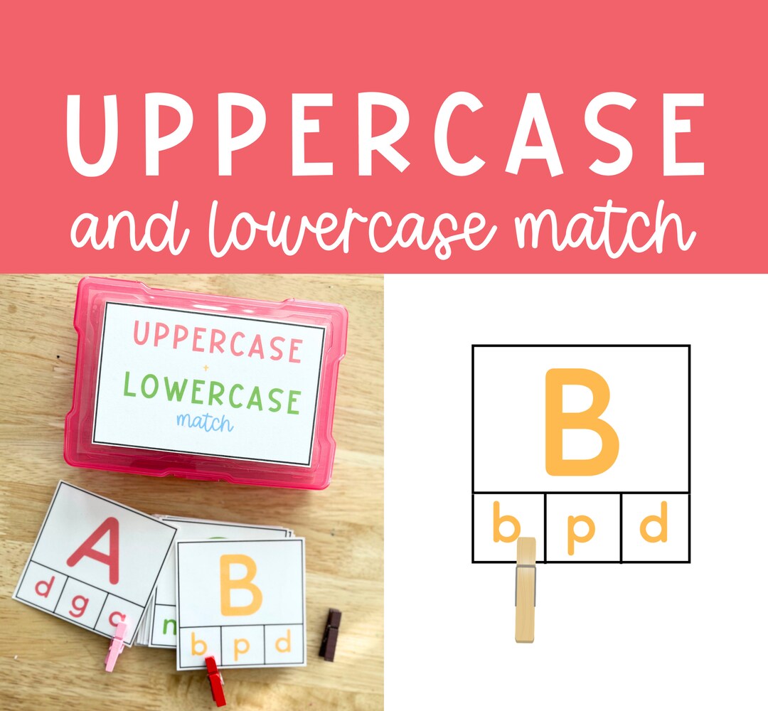 Uppercase and Lowercase Matching Game Prek Morning Bin Clip and Count ...
