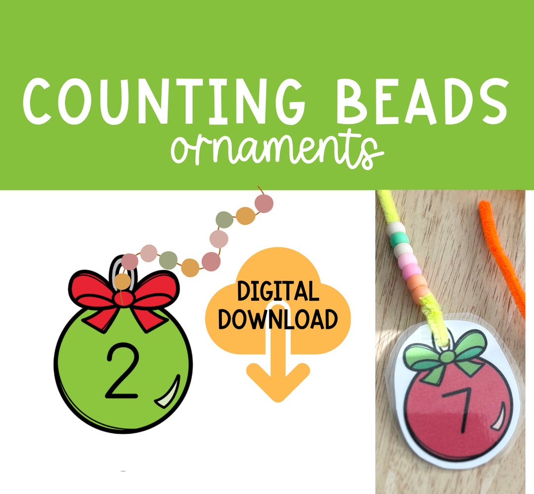 Beading Fine Motor Activity Christmas Theme Activities Pony Beads ...