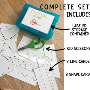 Cutting Practice Prek Fine Motor Task Box Morning Bin Kid Cutting ...