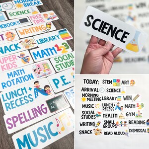 Classroom Daily Schedule Magnets Back to School Decor Daily Visual ...