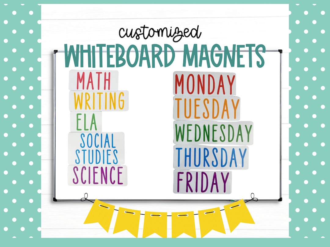 Teacher Magnets Classroom Management Whiteboard Magnets Custom Word ...