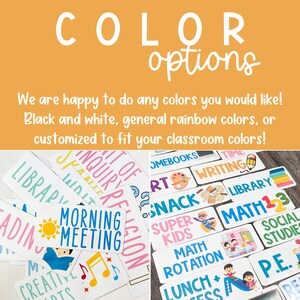 Classroom Daily Schedule Magnets Back to School Decor Daily Visual ...