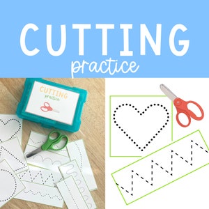 Cutting Practice Prek Fine Motor Task Box Morning Bin Kid Cutting ...