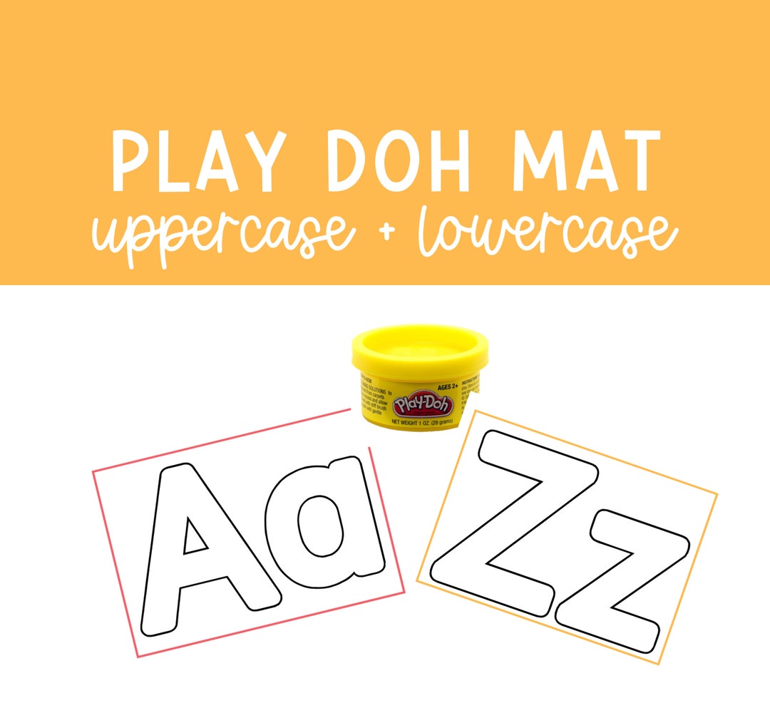 Play Doh Mat Letters Uppercase And Lowercase Letters Fine Motor Task Box Play Dough Preschool