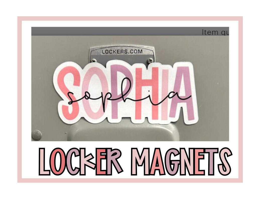 Locker Magnet Custom Personalized Name Magnet Jr High Locker High ...