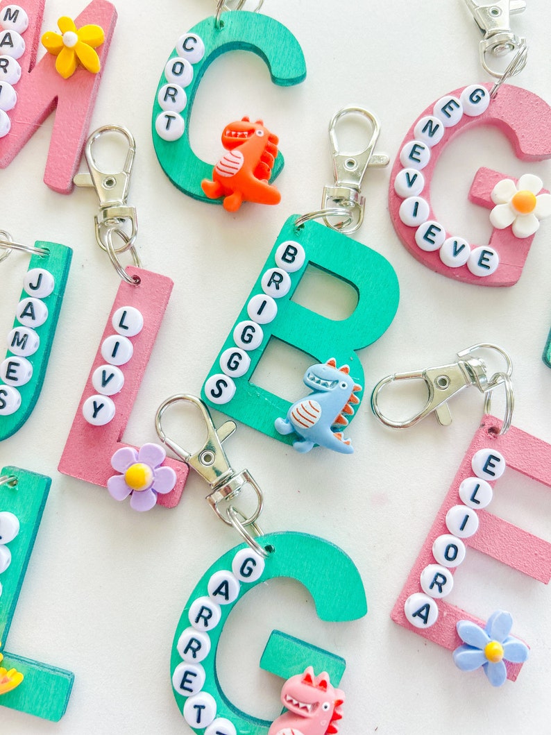 Student Gift Keychain Letter Personalized Gift for Student Preschool ...
