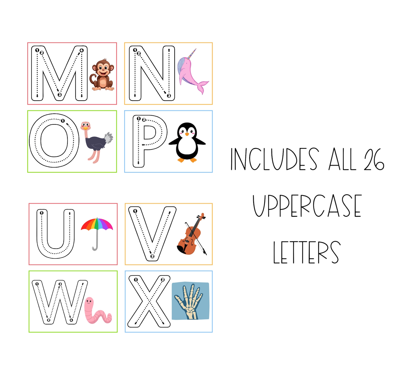 Alphabet Tracing Cards ABC Tracing Prek Task Box Morning Bins Dry Erase ...