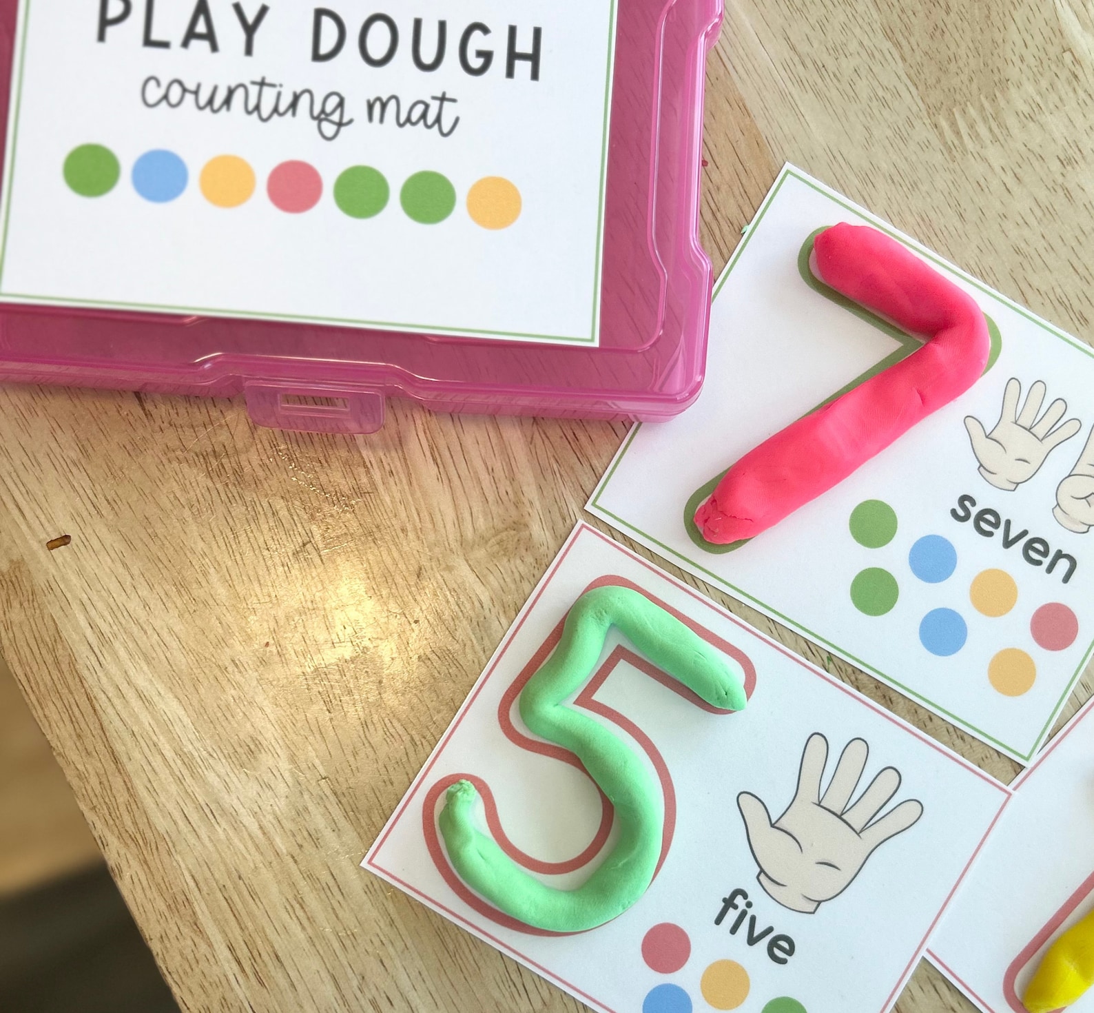 Play Doh Building Mat Prek Fine Motor Task Preschool Activity Learning ...