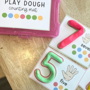 Play Doh Building Mat Prek Fine Motor Task Preschool Activity Learning ...