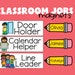 Classroom Jobs Class Helpers Magnet Whiteboard Custom With Clipart Line ...