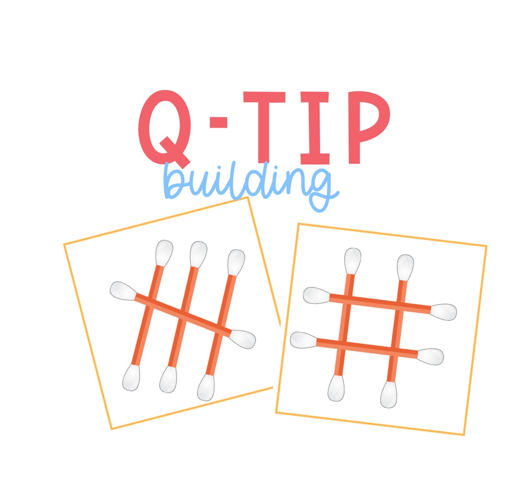 Q-tip Building Patterns Prek Preschool Quiet Activity Morning Bins Fine ...