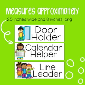Classroom Jobs Class Helpers Magnet Whiteboard Custom With Clipart Line ...