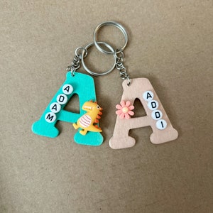 Student Gift Keychain Letter Personalized Gift for Student Preschool ...