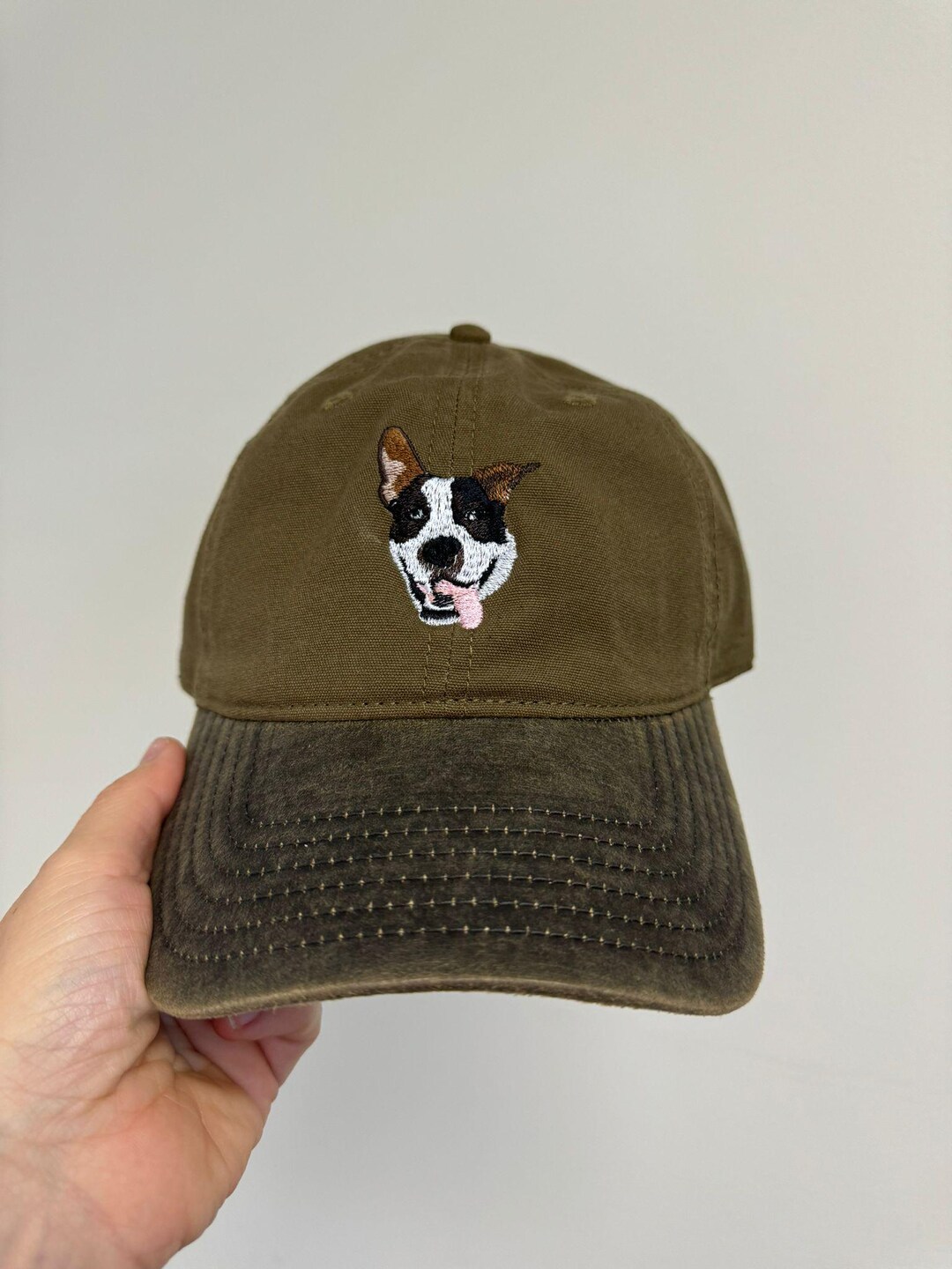 Custom Embroidered Pet Portrait Hat: Personalized Dog or Cat Photo - Etsy