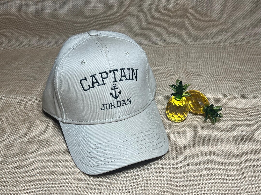 Personalized Embroidered Captain Hat: Nautical Boating Gift - Etsy