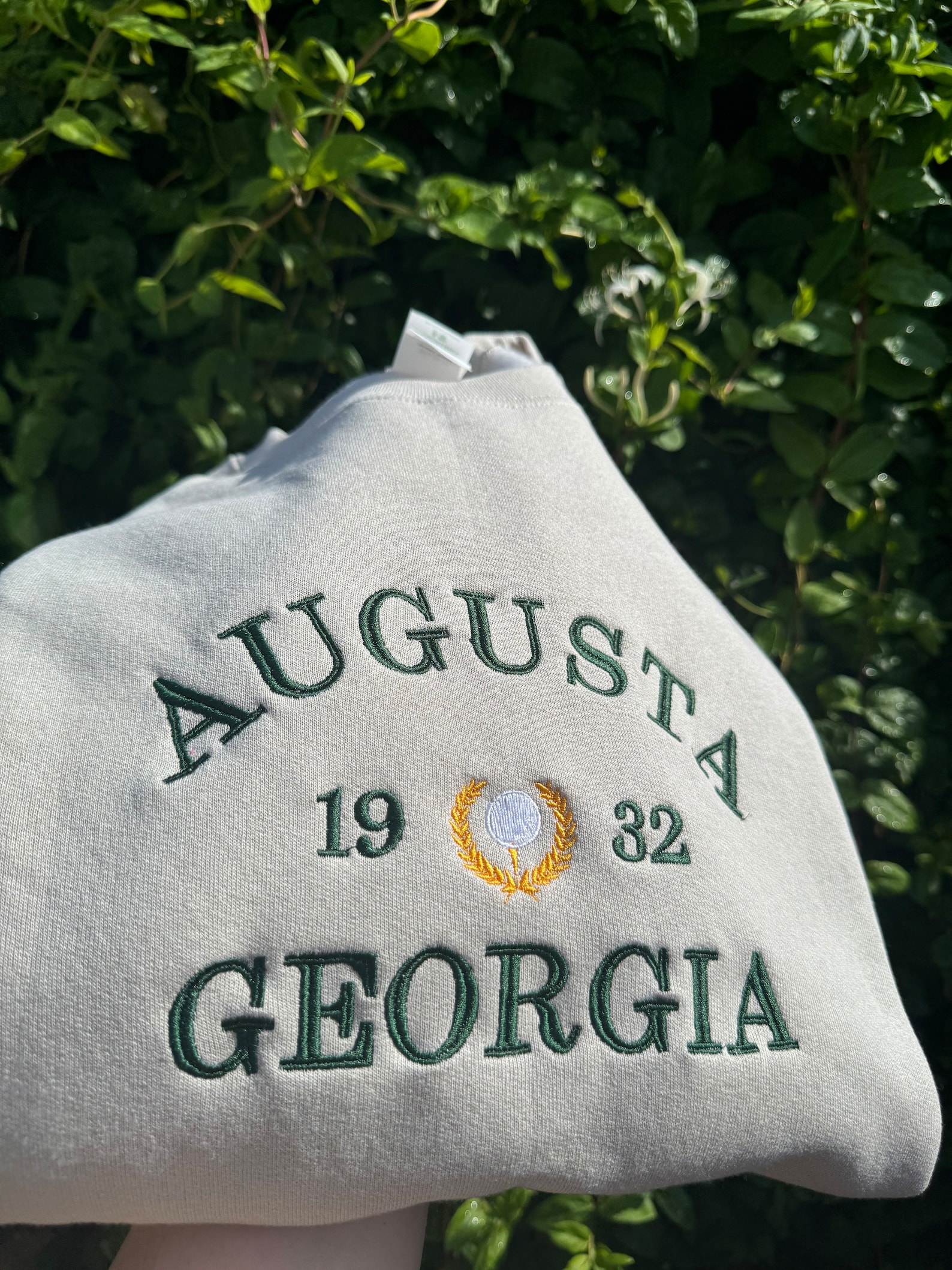 Vintage College Crewneck, Augusta Georgia Embroidered Sweatshirt - Etsy