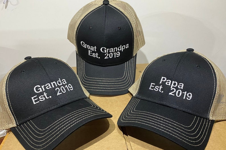 Custom Family Hats Embroidered Dad Grandpa Great Grandpa - Etsy