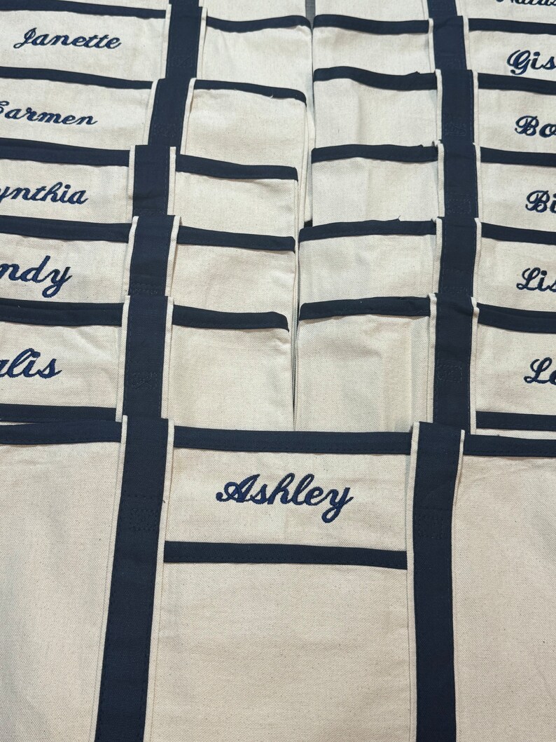 Embroidered Personalized Canvas Tote Bag: Custom Travel Bag - Etsy