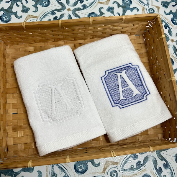 Monogram Hand Towel - Etsy