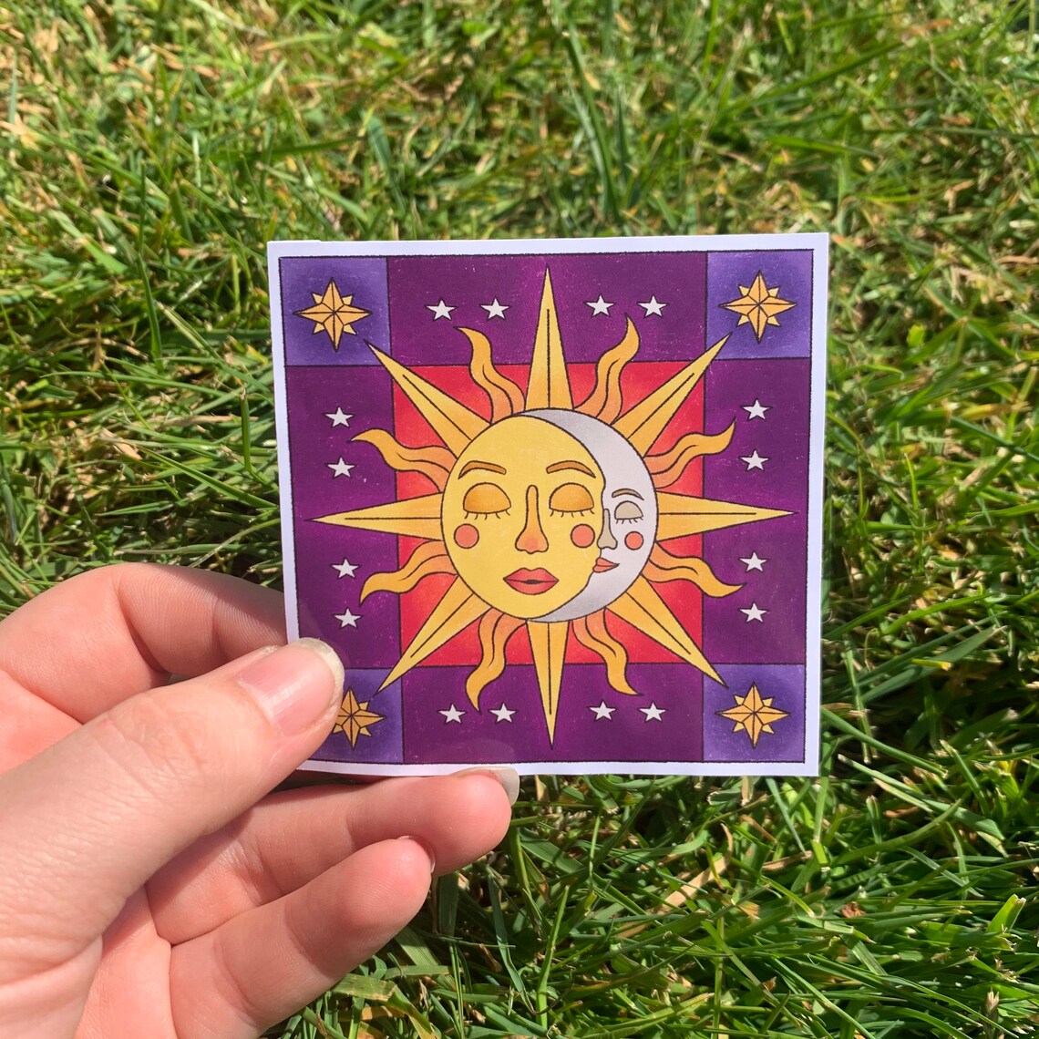 Sun and Moon Stickers Sticker Glossy Sticker Sticker Art - Etsy
