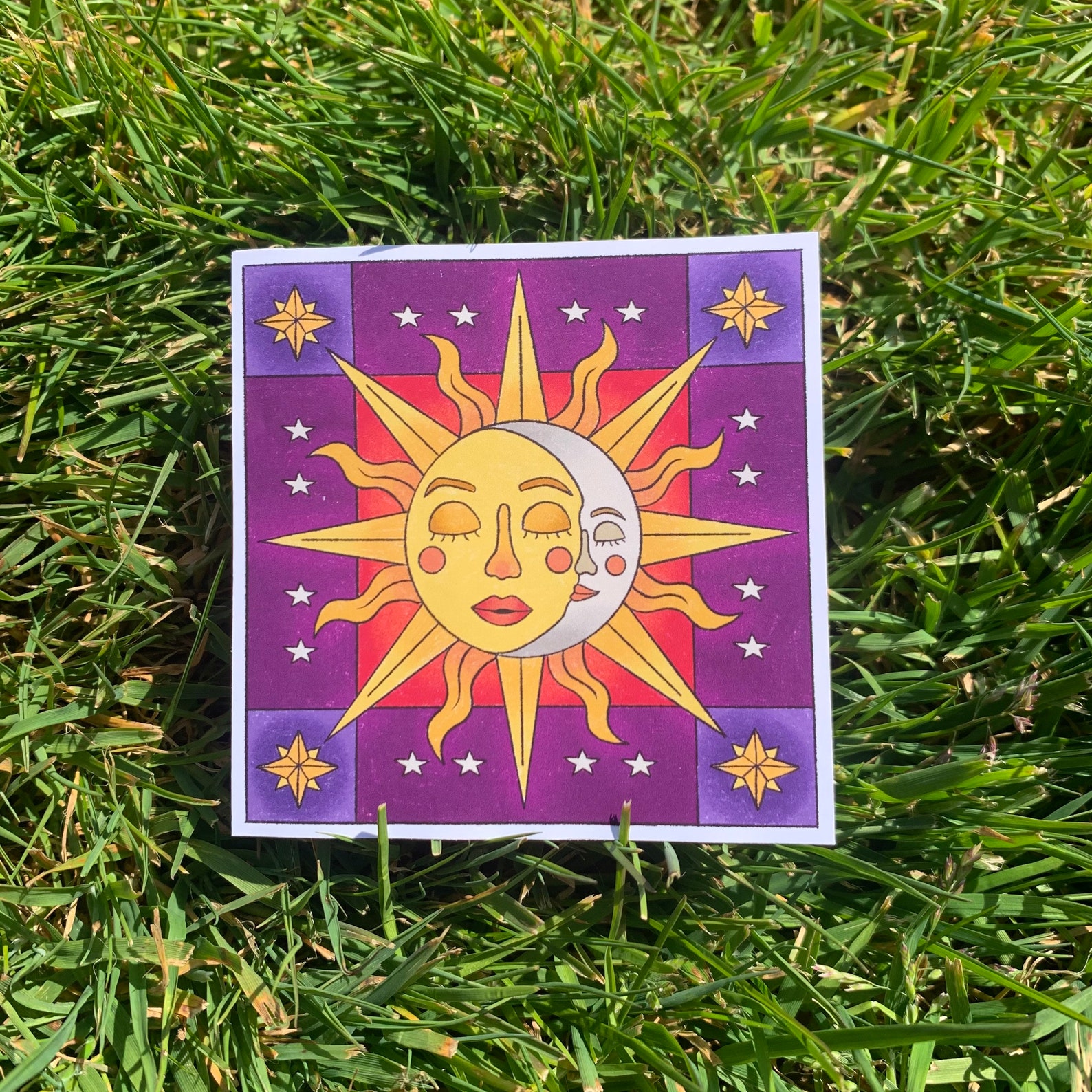 Sun and Moon Stickers Sticker Glossy Sticker Sticker Art - Etsy