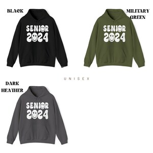 Senior 2024 Hooded Sweatshirt, 2024 Graduate, Class of 2024 Hoodie ...