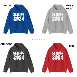 Senior 2024 Hooded Sweatshirt, 2024 Graduate, Class of 2024 Hoodie ...