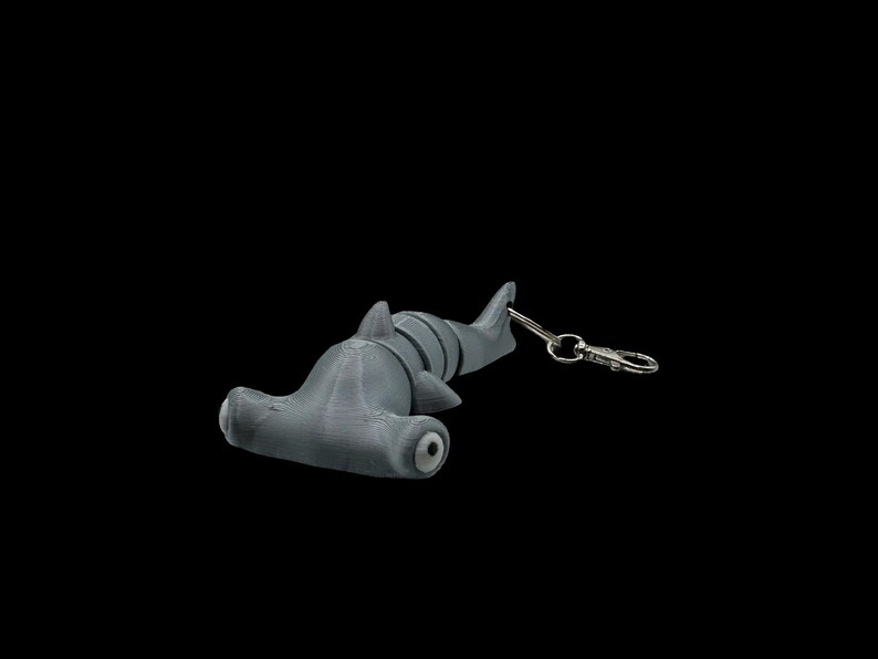 3D Printed Flexi Hammerhead Shark Keychain - Etsy
