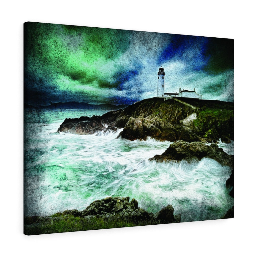 Irish Lighthouse -- Premium Wall Canvas Art Print - Etsy