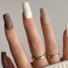 NEVE | Frosted Glass Press on Nails | Winter Nails | Magnetic Cateye ...